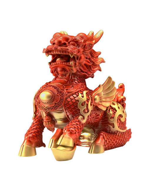 All copper red fire unicorn setting a pair of wealth enters the ...