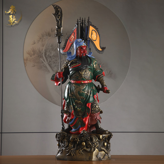 Qin Ge painted the bronze statue of Kowloon Guan Gong, Bronze Guan Gong ...