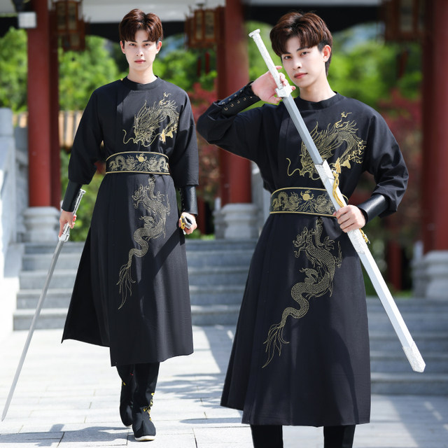 Original genuine Chinese style Hanfu Tang system men and women round ...