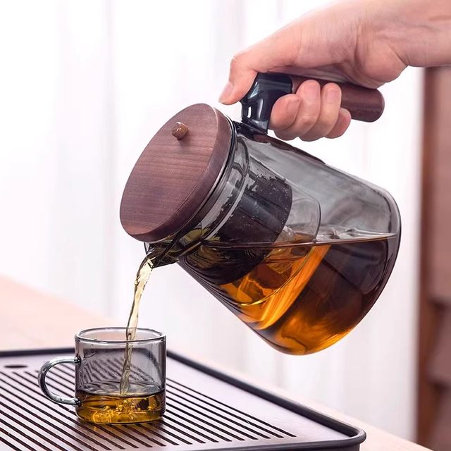 Following teapot Household 2024 new one -button tea water separation ...