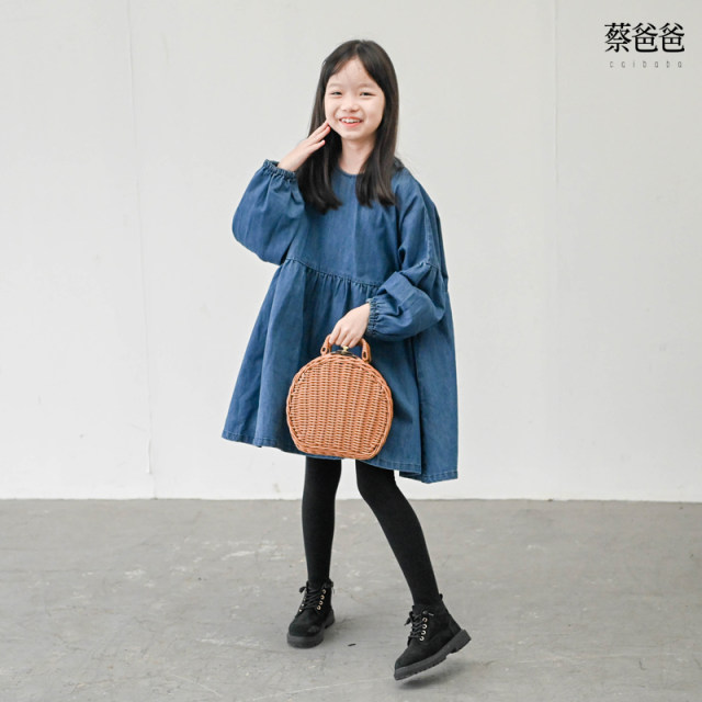 Cai Daddy Children's Clothing 2025 New Autumn and Winter Girls' Blue ...