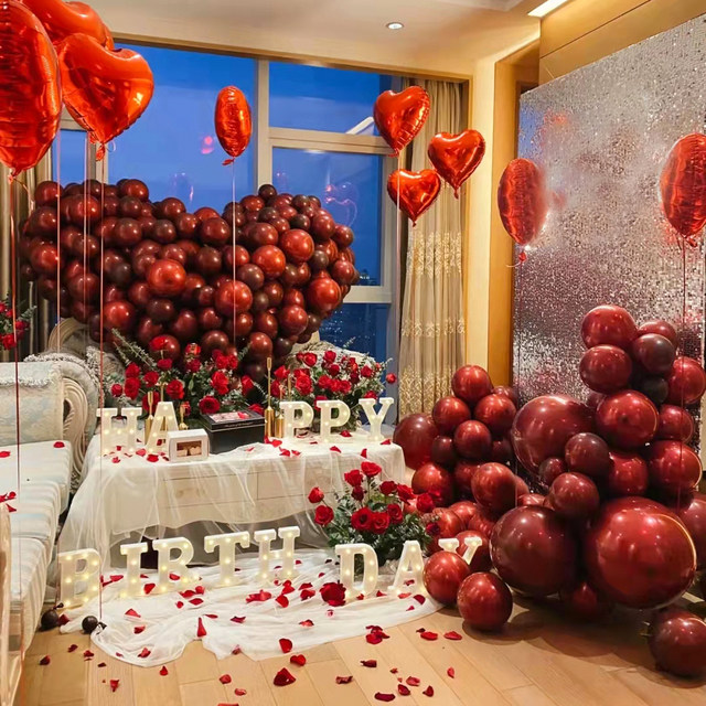 Birthday decoration scene layout background wall girl best friend ktv ...