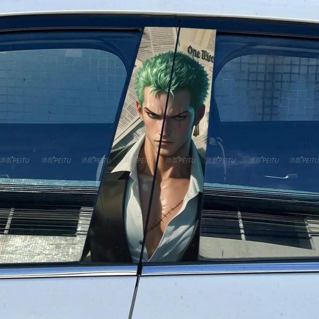 Pillar sticker in the car, creative creative B -pillar protective film ...