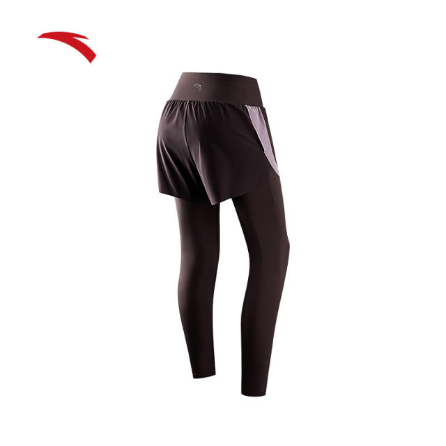 Anta tight sports pants women's hip lifting high elastic yoga pants ...