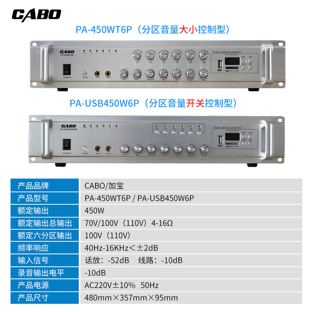 Public address system 450W high power constant voltage USB/SD/FM power ...