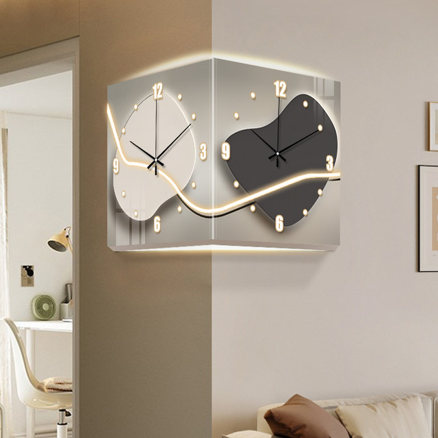 Exempted Porch Creative Corner Clock Red Stock Living Room Lighting ...