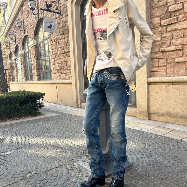 {Spot} Undercover 06ssT period white leather jacket, second layer ...