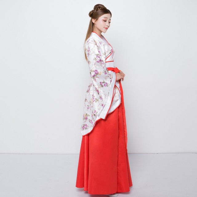 2020 new female Hanfu Qu 裾 costume Fairy clothing Hanfu female student ...
