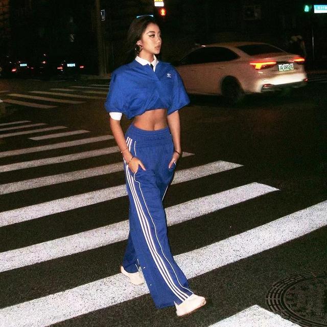 Adidas Clover women's sports and leisure loose avant-garde buttoned ...