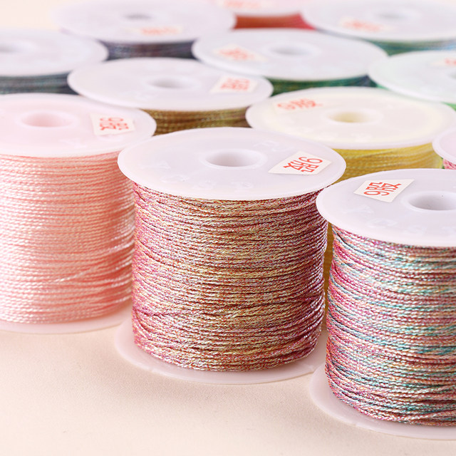 Symphony colored strands 9 strands hand-woven gold rope bracelet ...