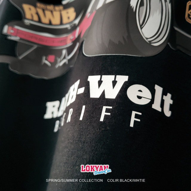 RWB cartoon short -sleeved waves 911 Classic modified car T -shirt ...