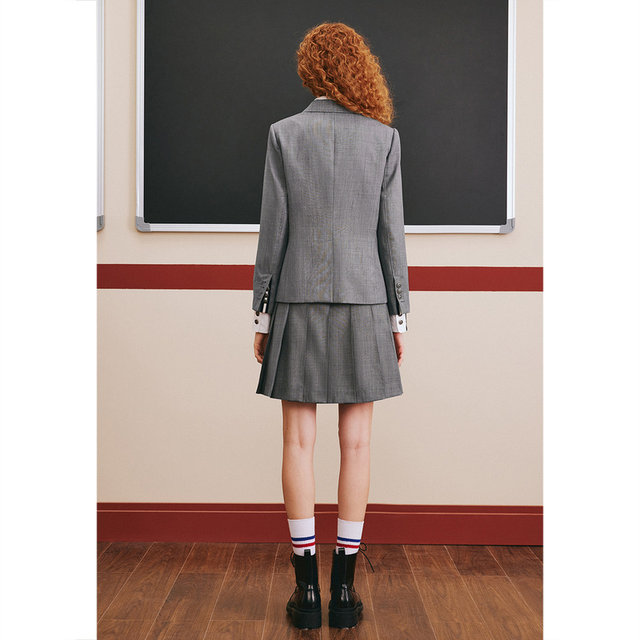 PSALTER Psalm 2023 Autumn Loose College Style Embroidered Wool Blazer