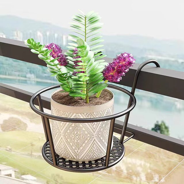 No installation potted iron railing flower rack guardrail European ...