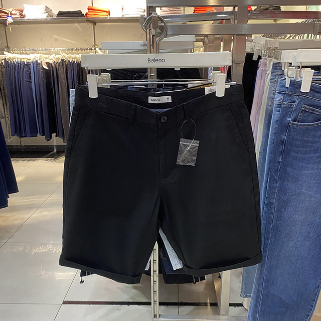 Baleno men's summer trendy pure cotton casual five-quarter pants ...