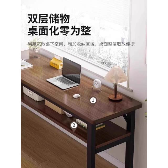 Double long desk student home bedroom learning and writing rental house ...