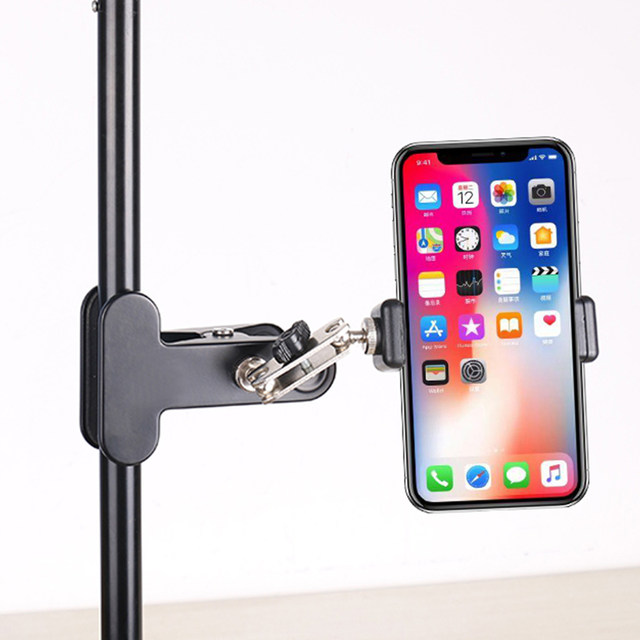 Clamp-type universal mobile phone clip, universal lazy person live ...