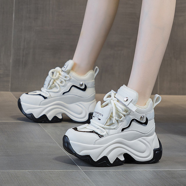 Inner increase Dad shoes female 2023 winter new explosion thick bottom ...