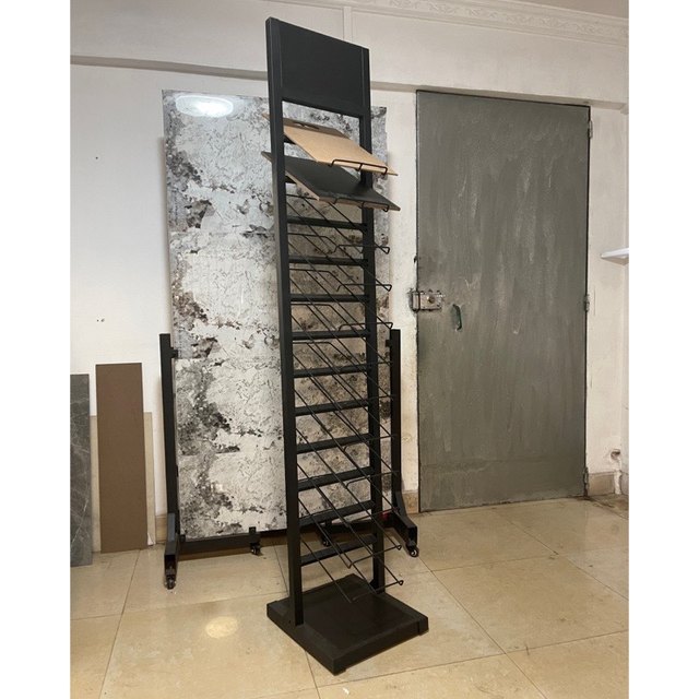 Glass sample display rack color card shelf carpet marble display rack ...