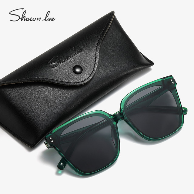Shawnlee green square-frame sunglasses for men, trendy green-frame ...
