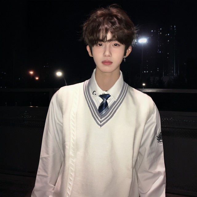 dk uniform genuine striped knitted vest sweater vest vest college style ...