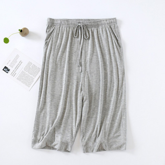 Comfortable modal cotton pajama pants, three-quarter pants for men ...