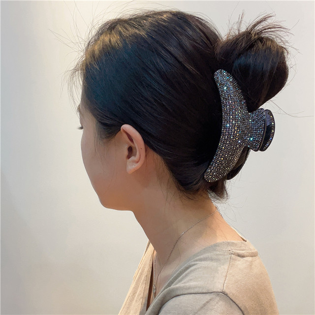 High -end large -scale grabbing female inlaid diamond hair volume ...