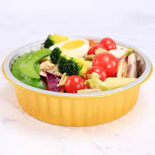 166/200ml Golden rectangular aluminum foil tin box box cheese baked ...