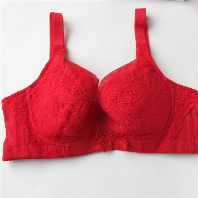 Summer large size thin sponge-free adjustable bra with underwire to ...