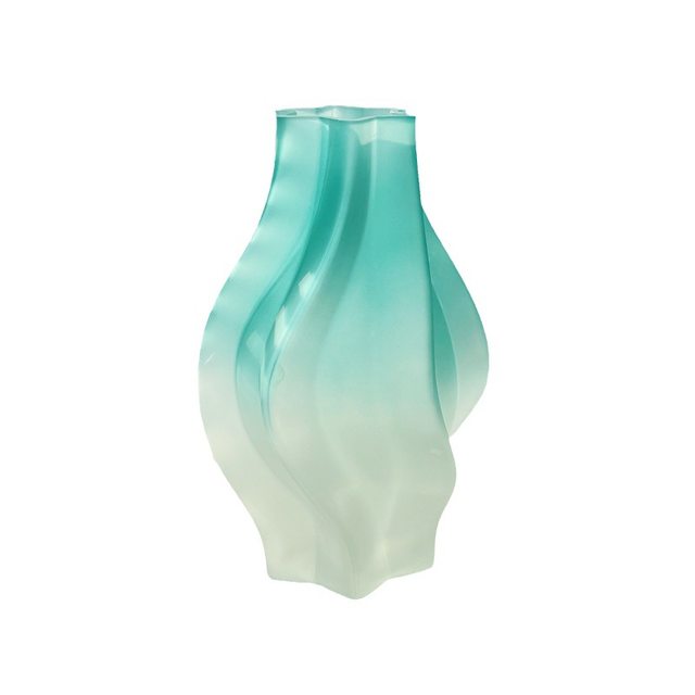 Simple vertical edge glass vase creative colorful transparent lily ...