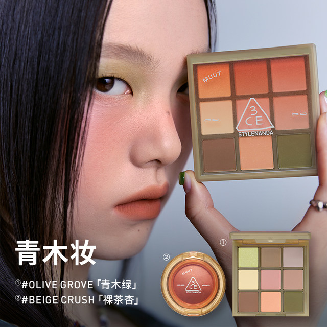 3CE Eyeshadow Plate Blush Set Newbie Nine-Grid Makeup Birthday Gift N