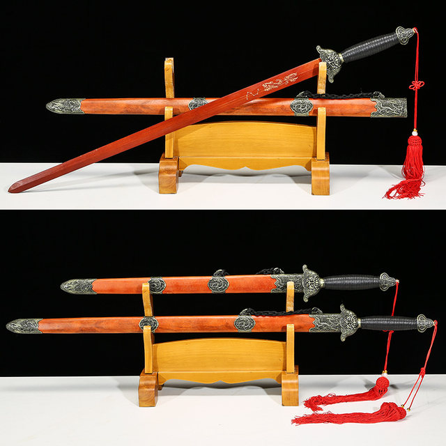 Seven-star peach wood Han sword Tang sword Qing sword Wood sword Wood ...