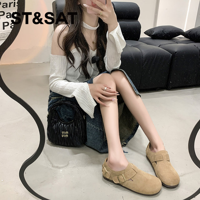 Saturday retro Boken shoes women's 2025 summer new full-cover thick ...