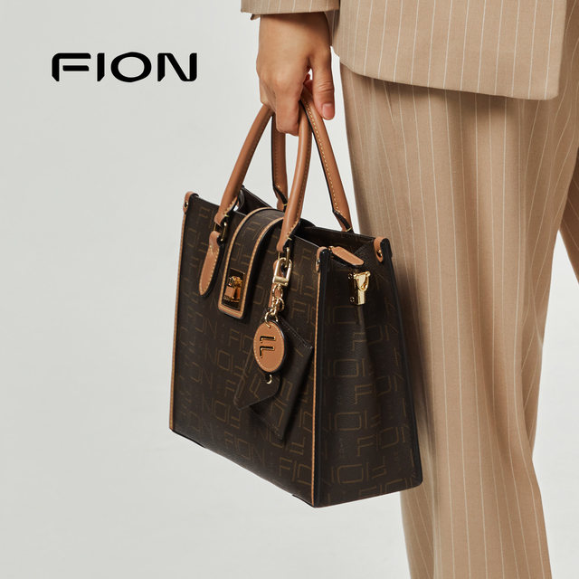FION/FIANenie Old Flower Tot Bag 24 New Large Bag Light luxury, niche ...