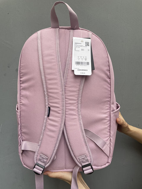 Genuine CONVERSE pink and purple sports and leisure backpack student ...