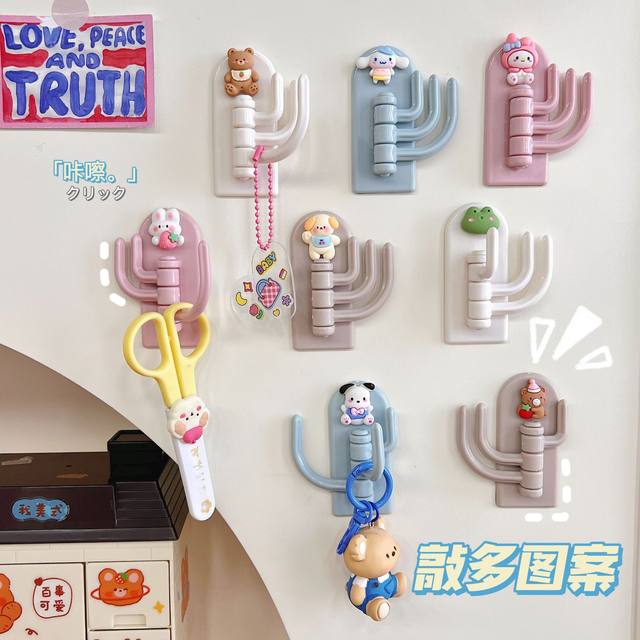 Creative Cartoon Cute Hook Strong Adhesive Home Dormitory No-punch ...