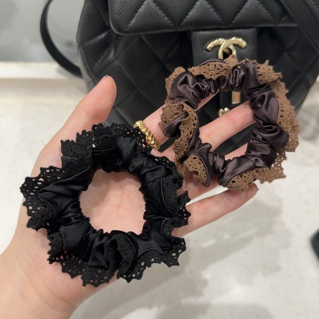 Korean version of folded large intestine hair ring for women with high ...