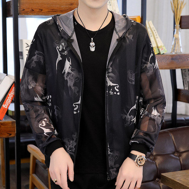 Sunscreen jacket Male spring and autumn summer dress Korean version of ...