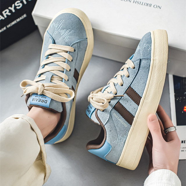 Thick bottom retro men's shoe tide shoes 2024 spring small white shoes ...