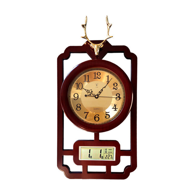 New Chinese style wall clock home living room clock Chinese style ...