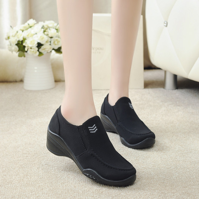 Slip-on women's single shoes, sports and leisure running shoes, spring ...