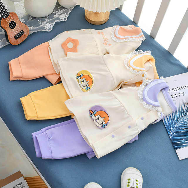 Female baby autumn set cotton, foreign qi out to the little princess ...