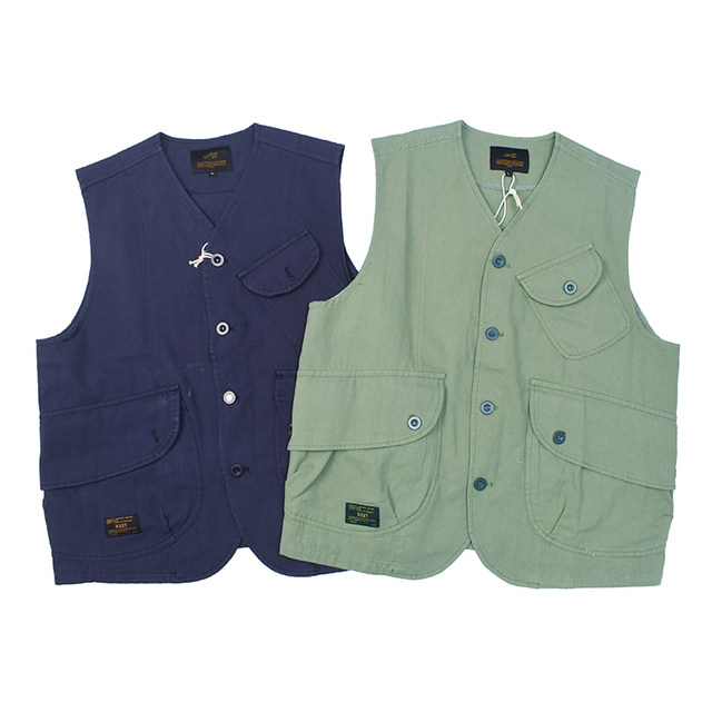 Kaji vest Japanese retro old washing work vest vest vest vest vest 5
