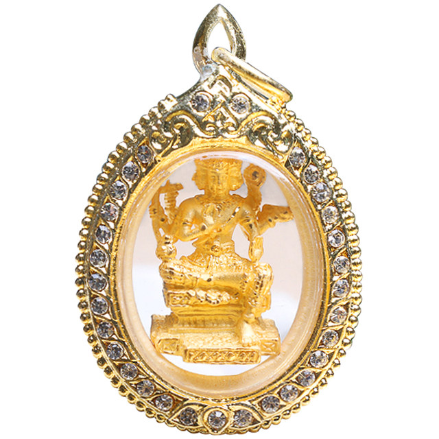 Thai amulet LP Key LP Ji 2555 Erawan Buddha small stand necklace ...