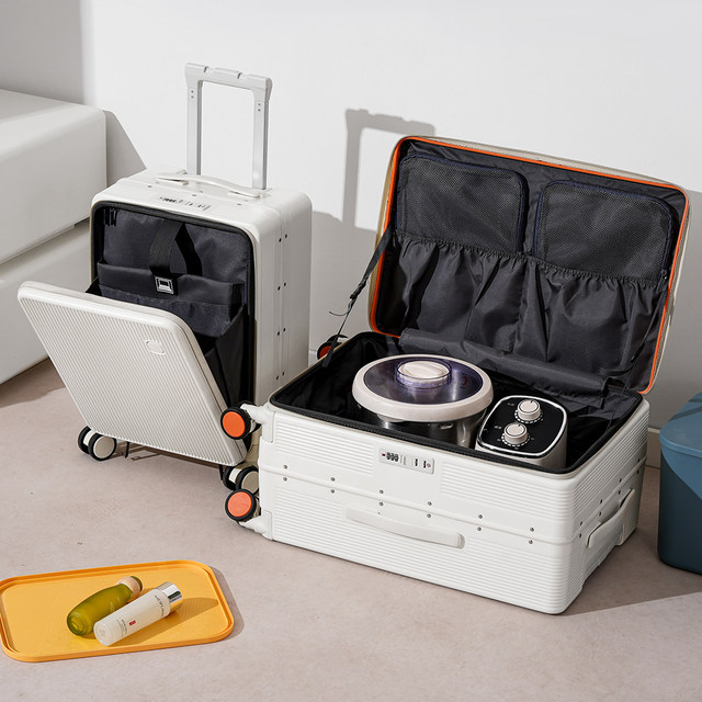 Side flip luggage front open 2024 new lady front opening opening cover ...