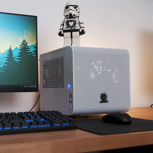 Tt desktop computer itx mini chassis Core V1 flat motherboard ATX power ...