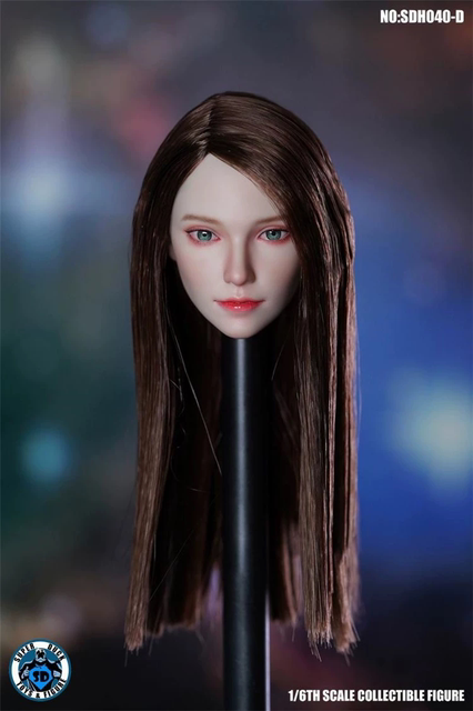 In stock SUPER DUCK 1/6 female soldier head sculpture SDH040 mixed-race ...
