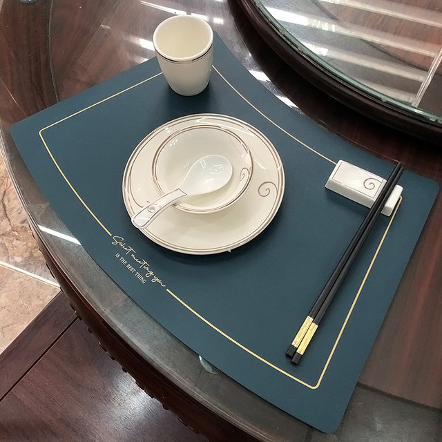 Round table fan-shaped placemat heat insulation mat dining table anti ...