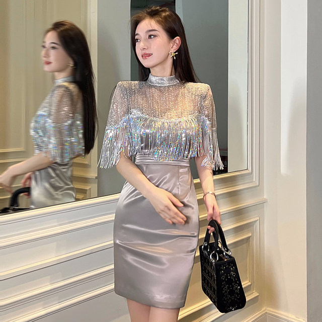 Fashion wearing pure desire sexy Liusu dress female celebrities light ...