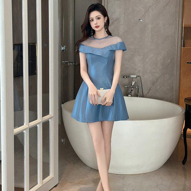 Gao Leng Yu Sister Feng Summer A -line dress Female new sexy micro ...