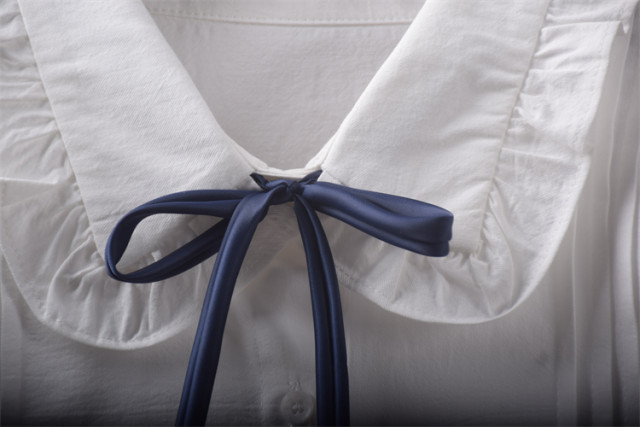 Japanese soft girl with bow ruffled ruffled doll collar loose long ...